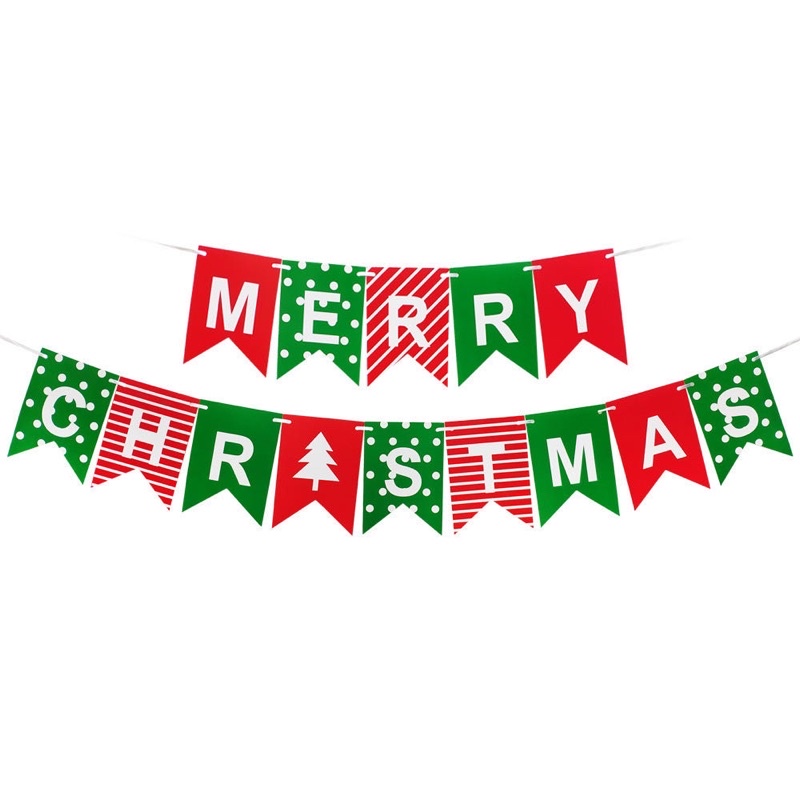Merry Christmas Party Banner Party Decoration Garlands Eve Christmas ...