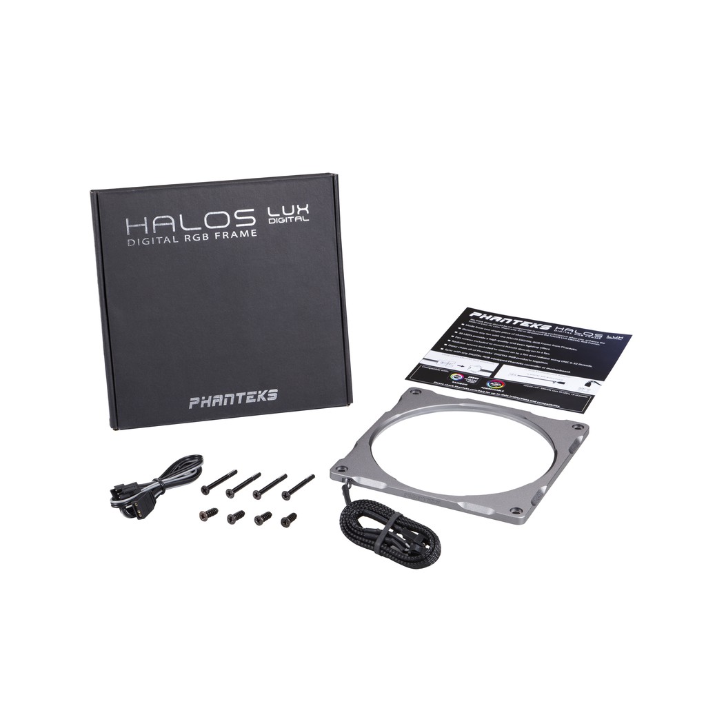 PHANTEKS Halos Lux 140mm Digital RGB LED Fan Frame, Aluminum Anthracite ...