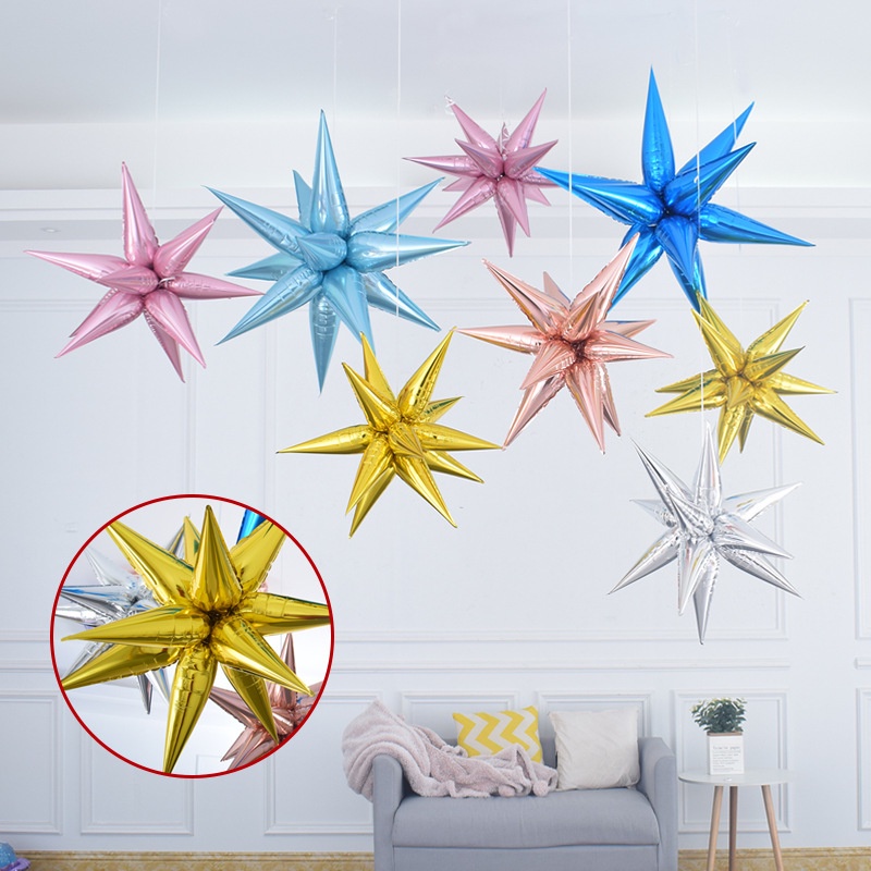 Water Drop Foil Balloons Exploding Stars Ballon Wedding Birthday Party ...