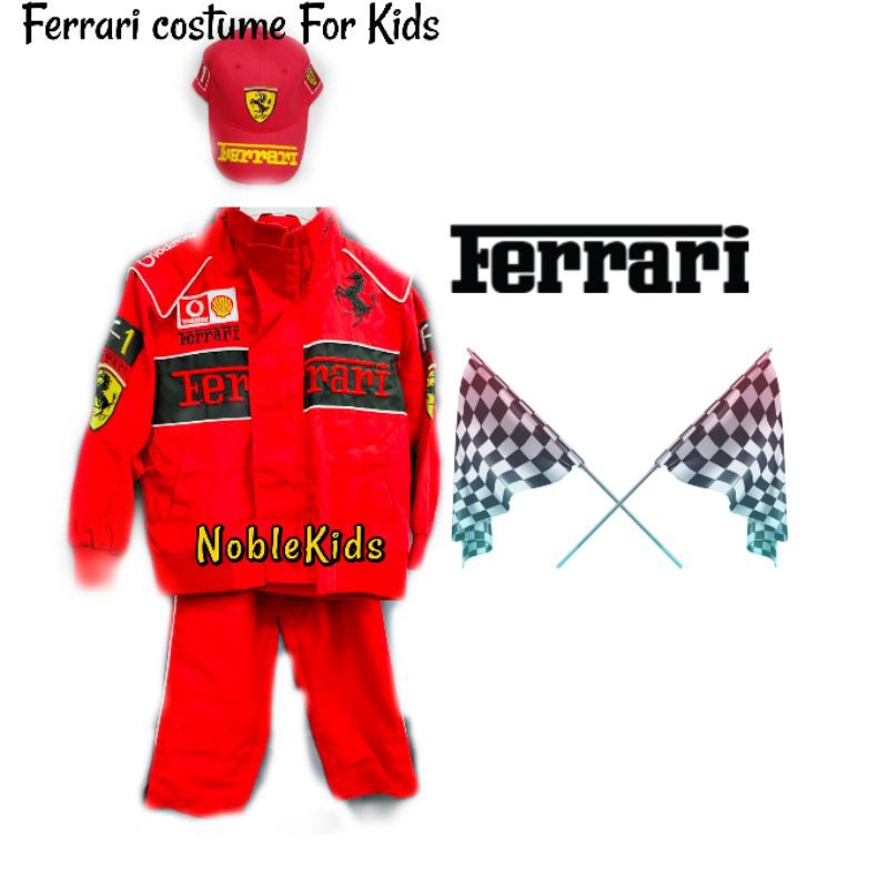 Ferrari Costume For Kids Unisex (Jacket,Pants,) | Shopee Philippines