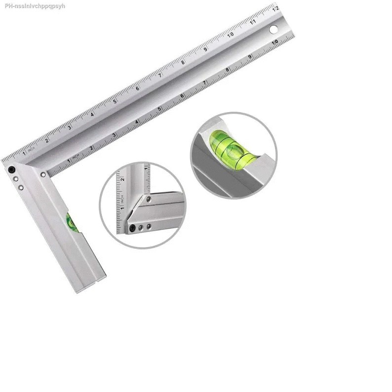 ALUMINUM SQUALA L-SQUARE ANGLE RULER WITH LEVEL BAR | Shopee Philippines