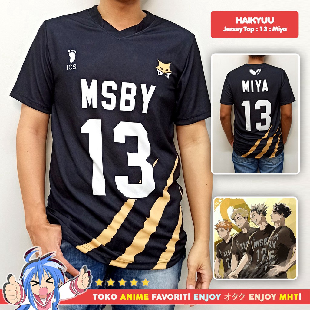 Anime Haikyuu MSBY Black Jackals HINATA Jersey T-shirt | Shopee Philippines