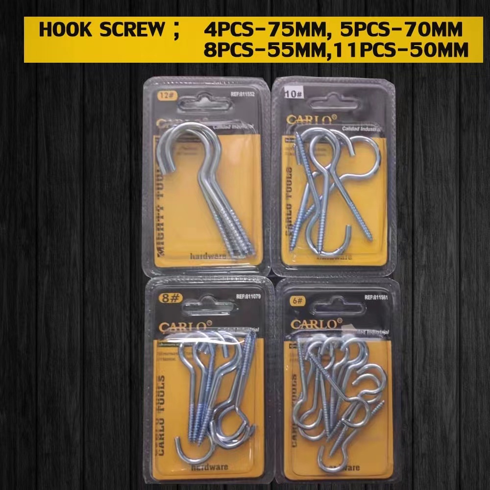 COD Cup Hook/ Question Mark Hook/ Hook Screw chandelier household hook Self-tapping screws ...