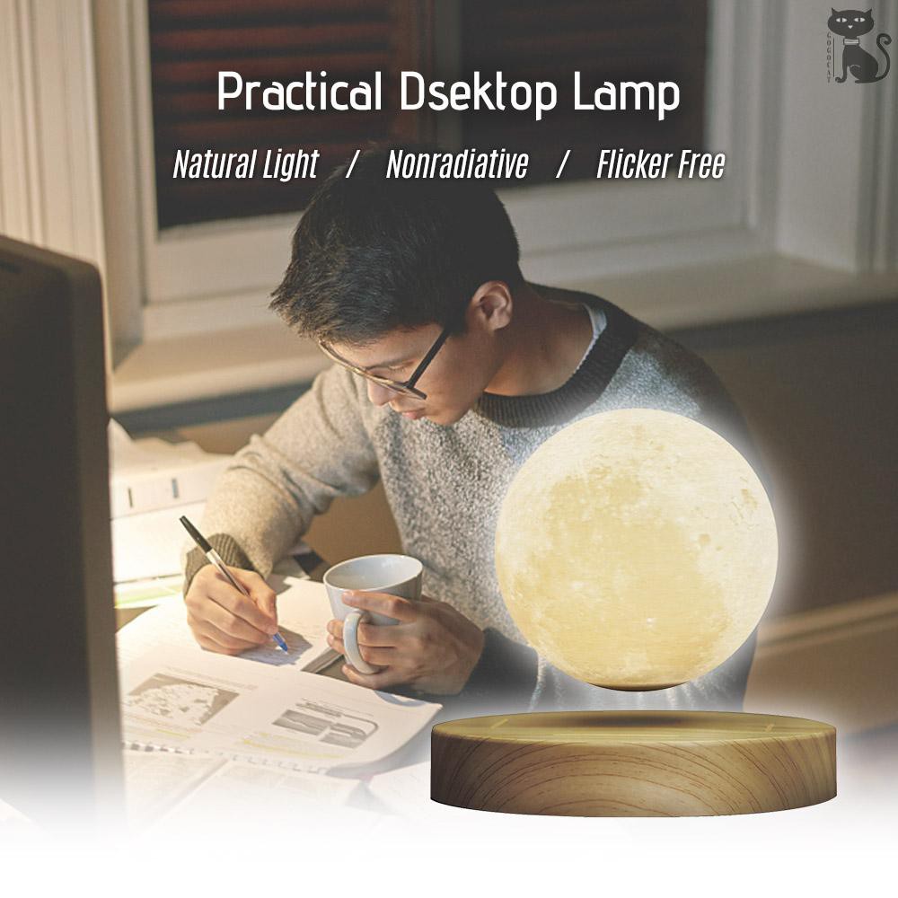 home life(ready stock) Magnetic Levitating Floating Moon Light Lamp 3D ...