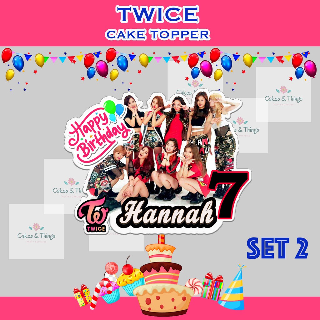 TWICE CAKE TOPPER (6 x 8 inches) | Shopee Philippines