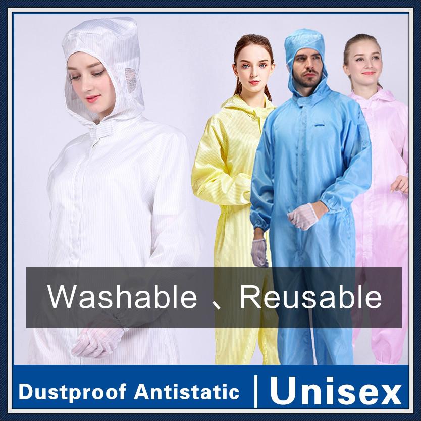 PPE Suit Washable PPE Bunny Suit Anti Static ppe Overall Cleanroom Suit ...