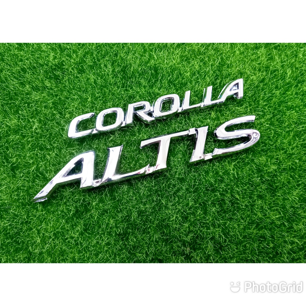 COROLLA ALTIS logo, set of 2 pieces for attaching to the back of the ...