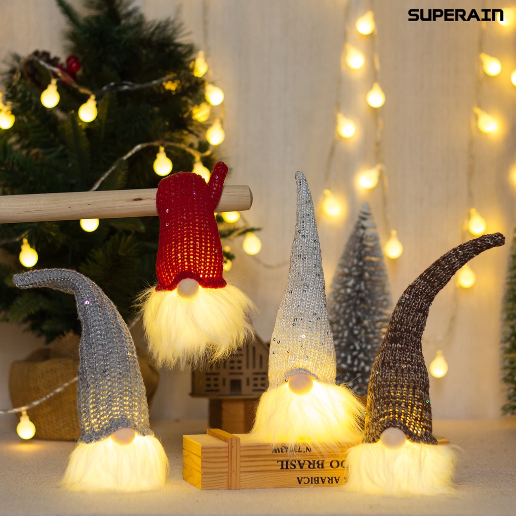 S~CTC Xmas Dwarf Decoration LED Luminescent Luminous Festive Durable ...