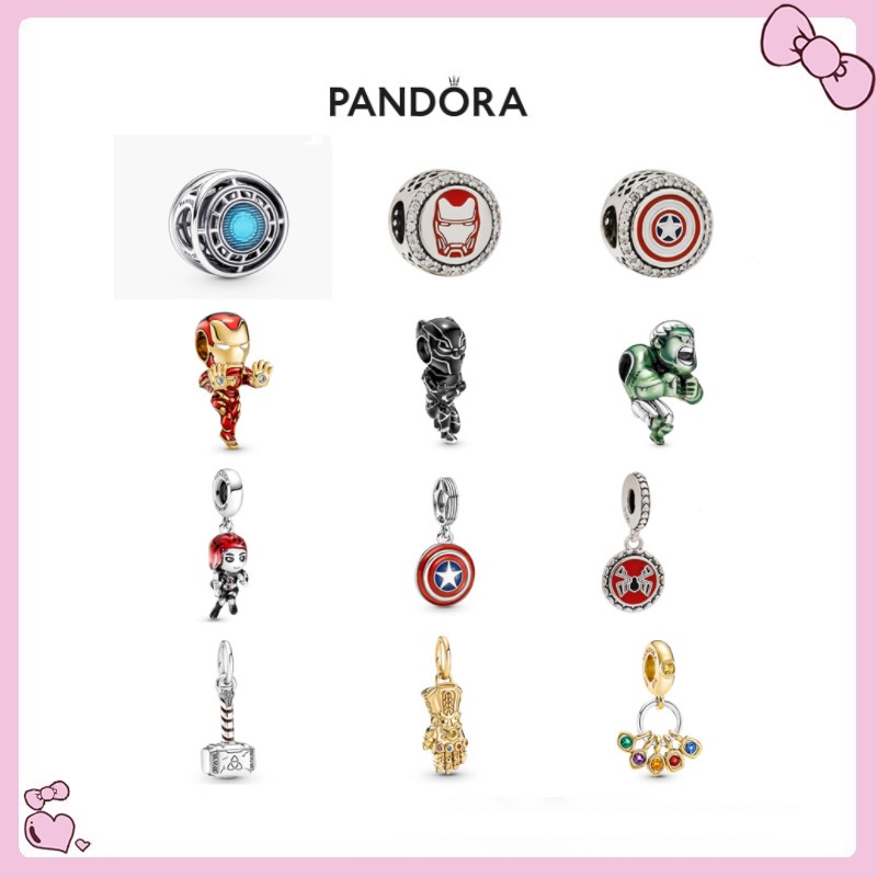 Pandora Marvel Series Avengers Alliance Iron Man Black Panther Black ...