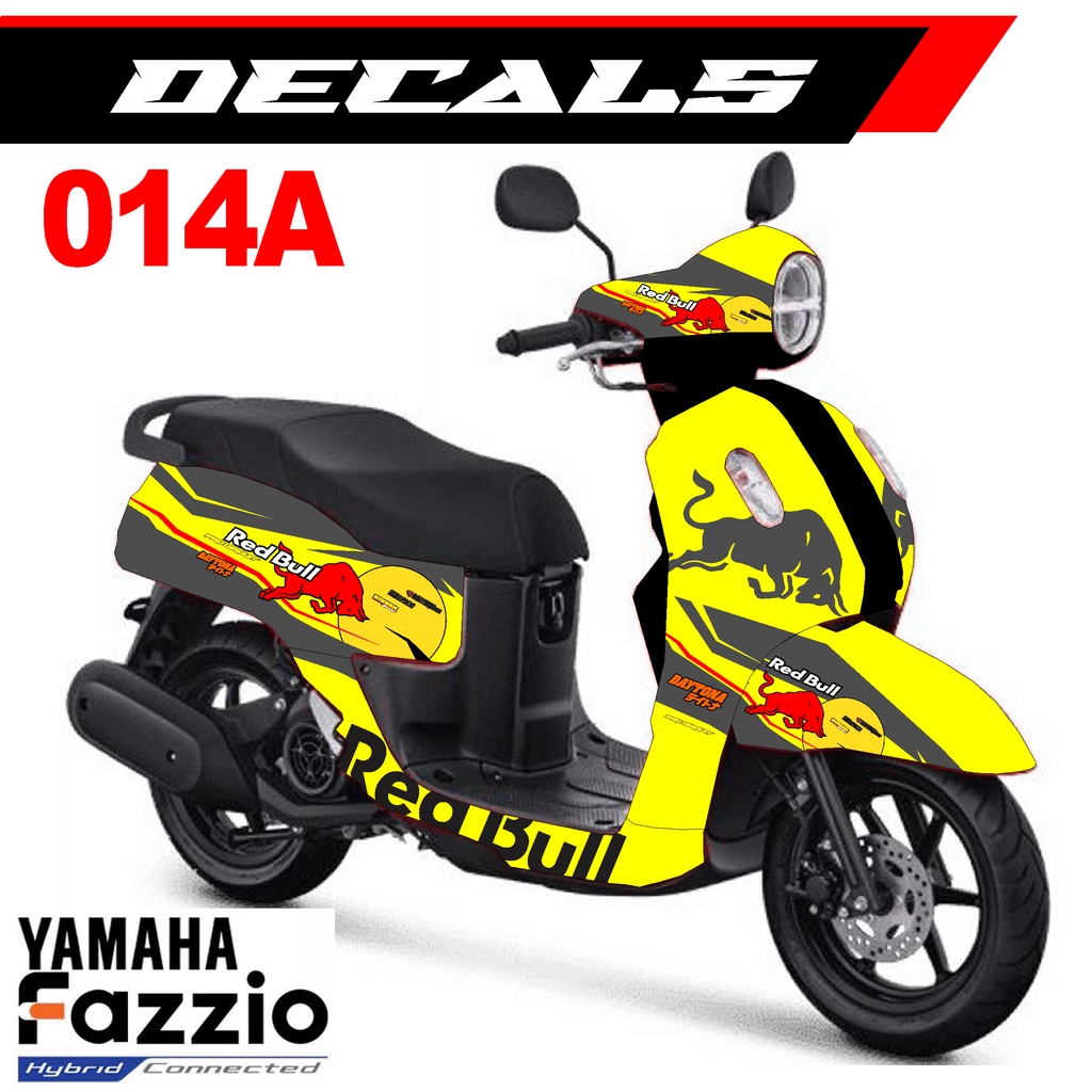 Yamaha FAZZIO 2022 Fullbody Sticker Decal Sticker Design REDBULL Motogp ...