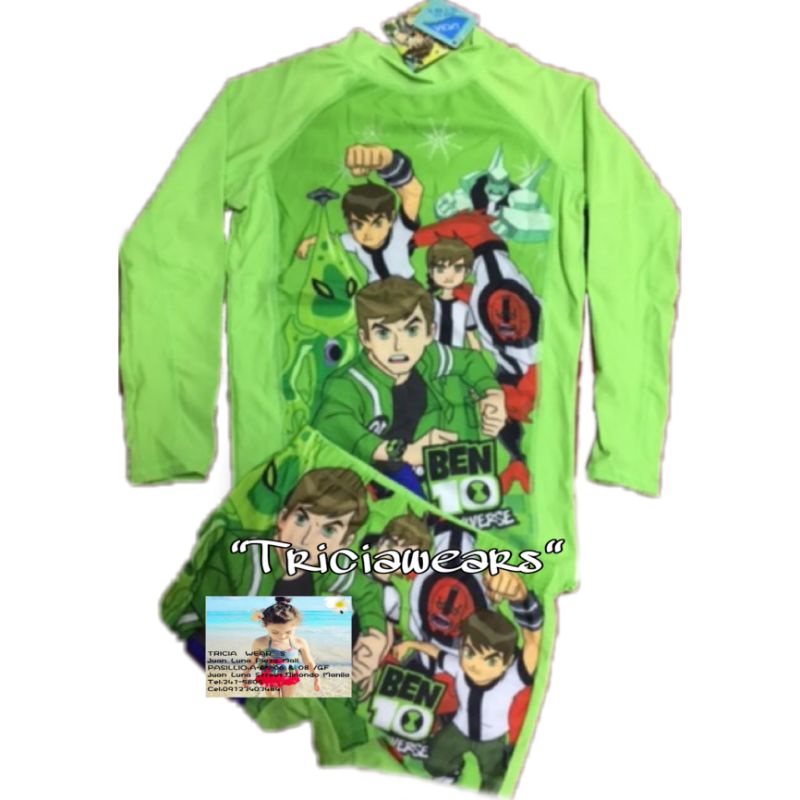 Rashguard Terno For Kids Ben10 Characters | Shopee Philippines