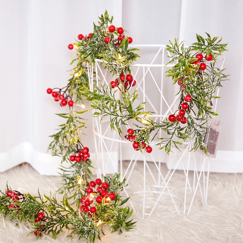 20LED 2M Christmas Battery Powered Lights Led Simulation Pine Needle ...