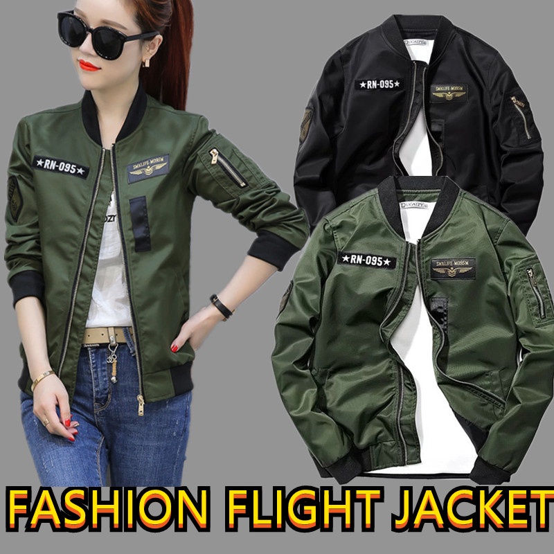 Girl's MA-1 Air Force One Solid Flight Bomber Jacket Windbreaker Flight ...
