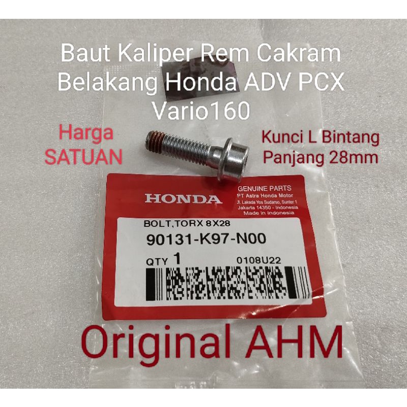 Bolt 8x28 Front Disc Brake Caliper Honda ADV PCX Vario160 Ori AHM ...
