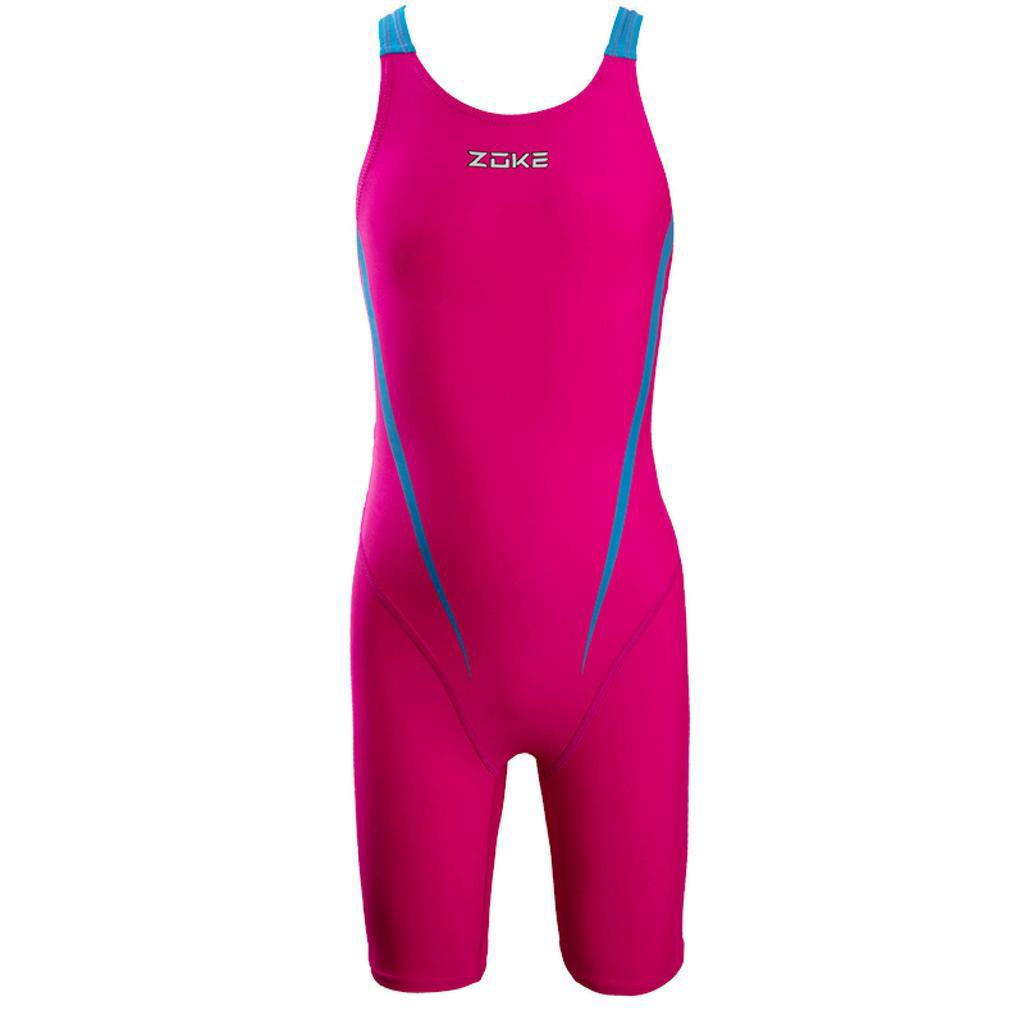ZOKE Girls Training Competition Swimwear Kids Porfessional Racing Kneesuit ChildrenSports ...