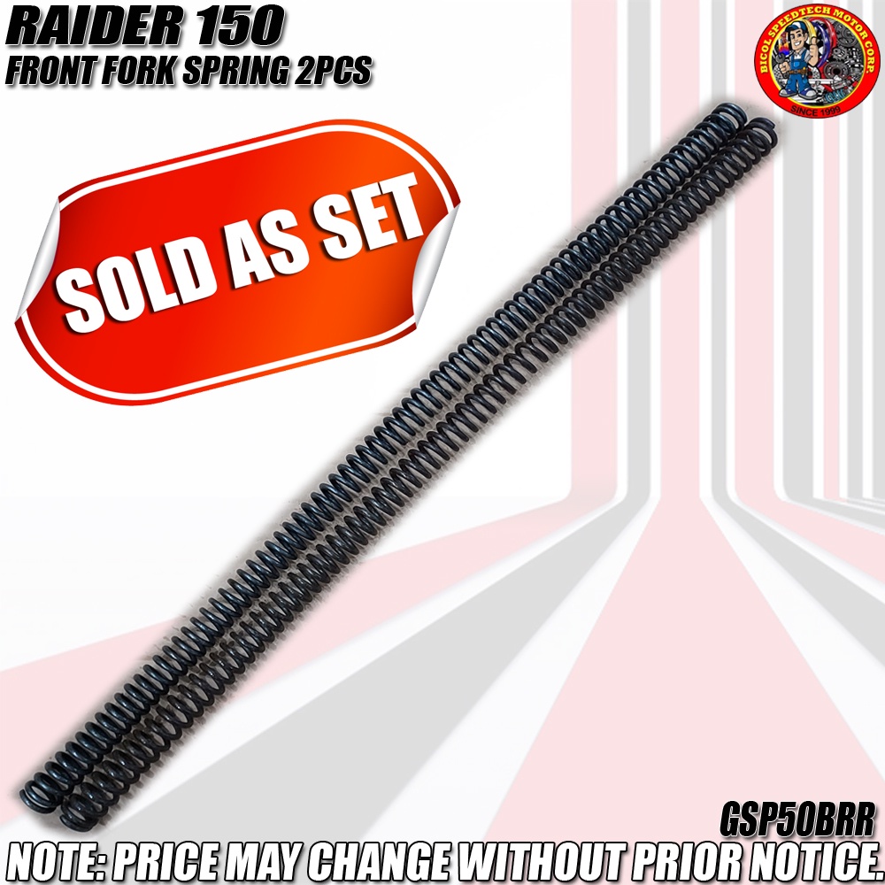 RAIDER 150 FRONT FORK SPRING 2PCS (GSP50BRR) | Shopee Philippines