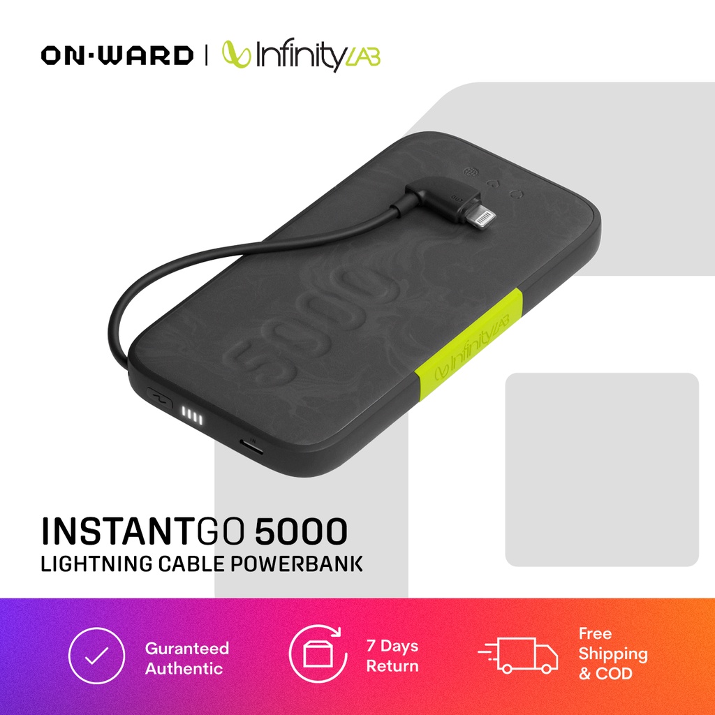 InfinityLab InstantGo 5000 Built-in Lightning Cable Powerbank | Shopee ...