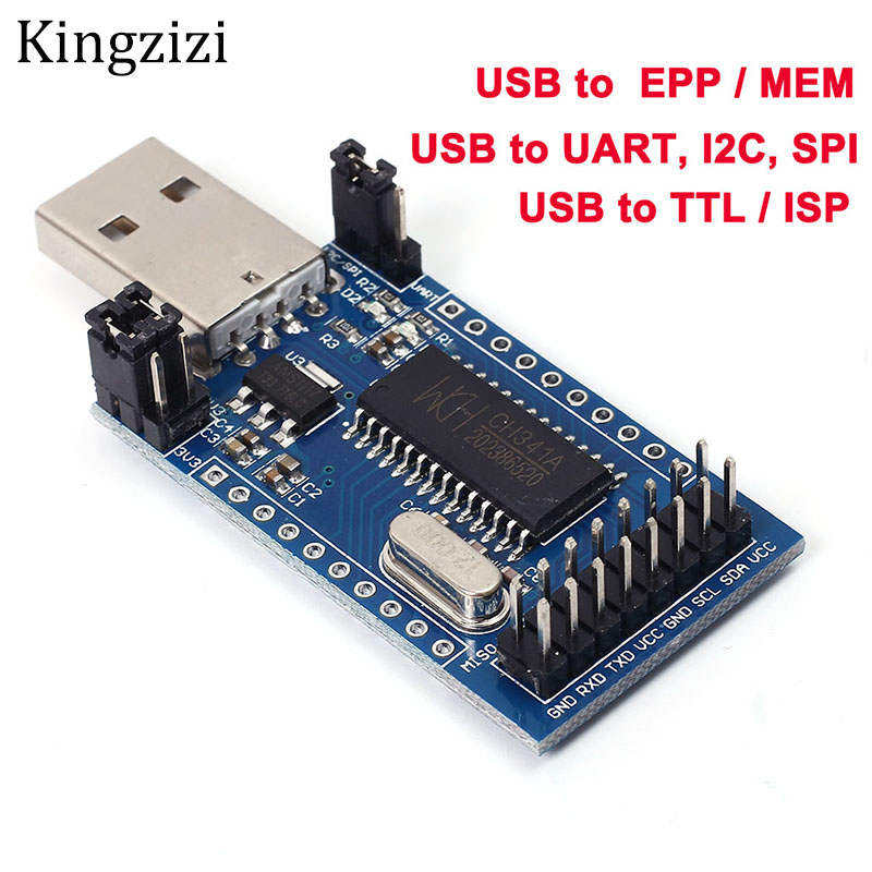 CH341A Programmer USB to UART IIC SPI I2C Convertor Parallel Port Converter Onboard Operating ...