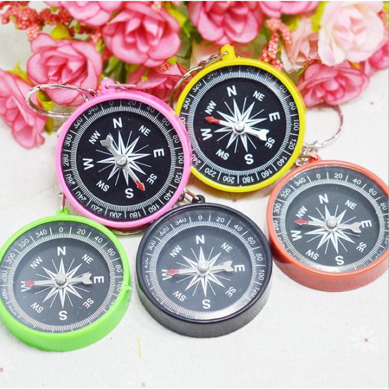 Compass Keychain Portable Hiking For Trekking (Assorted Colors ...