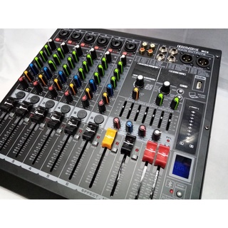 IMIX Newest Audio Mixer MC-6 with 2AUX USB BT EQ Individual Phantom ...