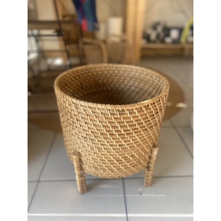 Native handwoven labtang/rattan planter with stand | Boho (sold per pc ...
