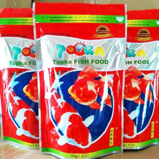 Topka Fish Food Premium Koki Goldfish Ranchu Oranda Fish Feed 120 gr ...