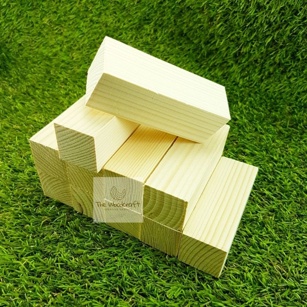 5/10 pcs Wooden Craft Sticks Pinewood Blocks for kids DIY Craft ...