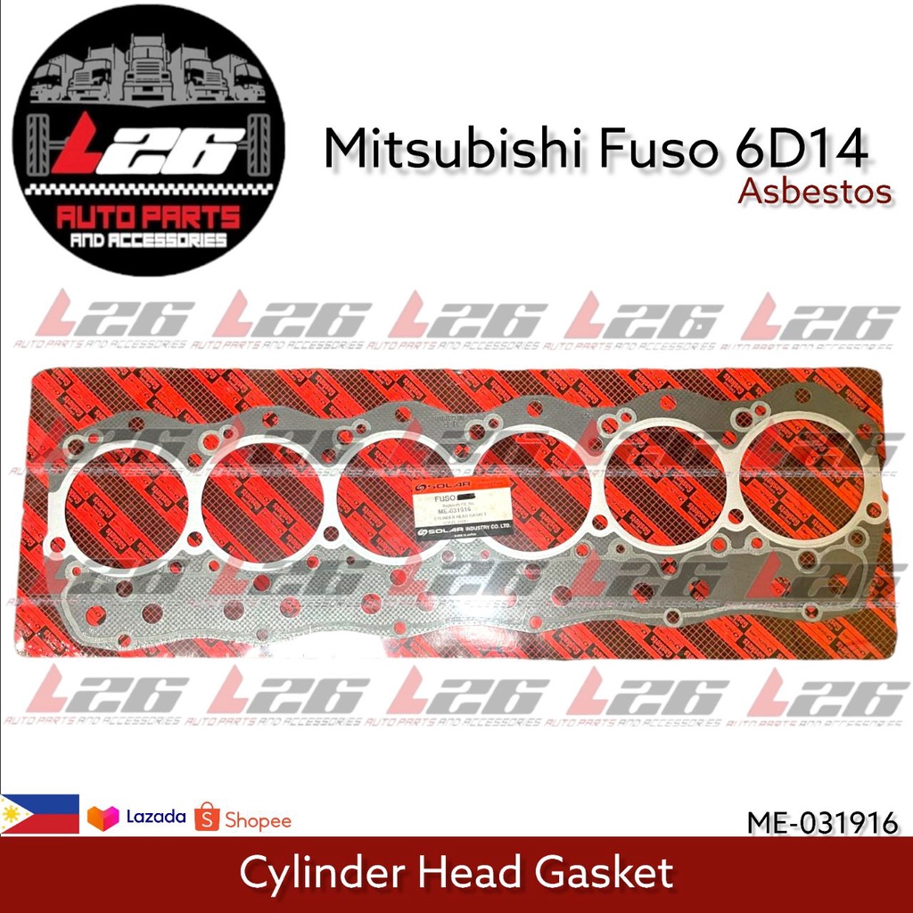 Mitsubishi Fuso 6D14 Cylinder Head Gasket ME-031916 Asbestos | Shopee ...