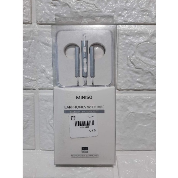 miniso earphones excellent sound quality with mic (size 110cm) | Shopee ...