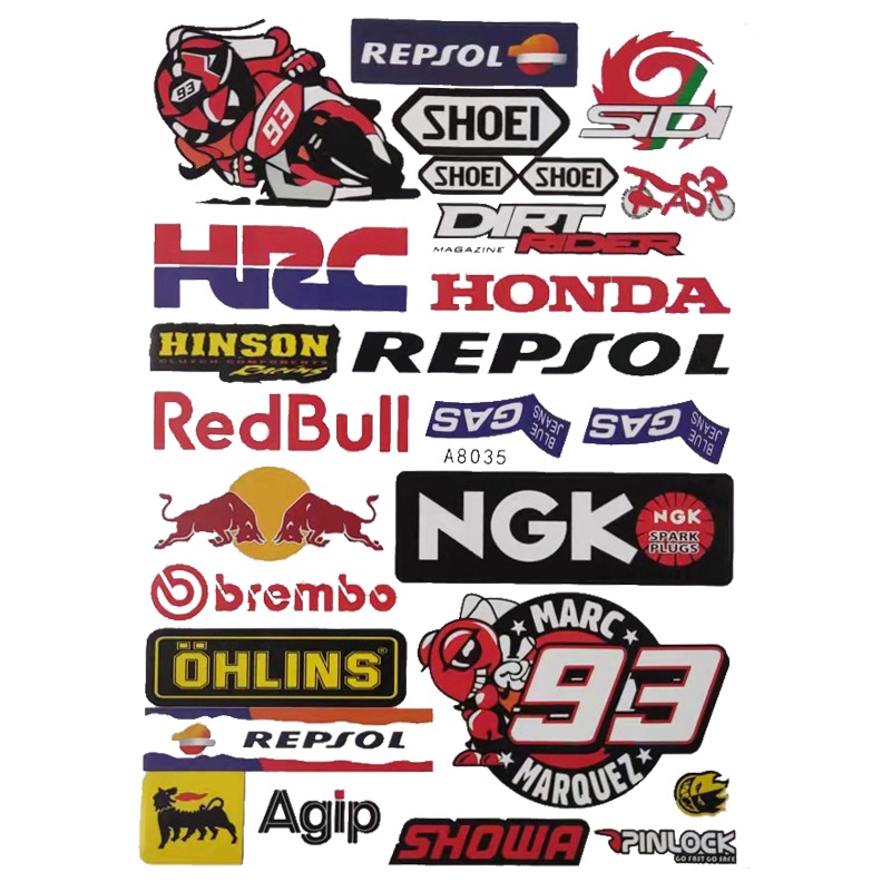 MOTUL NGK GoPro sponsor sticker for motor bike scooter motorcycle ...