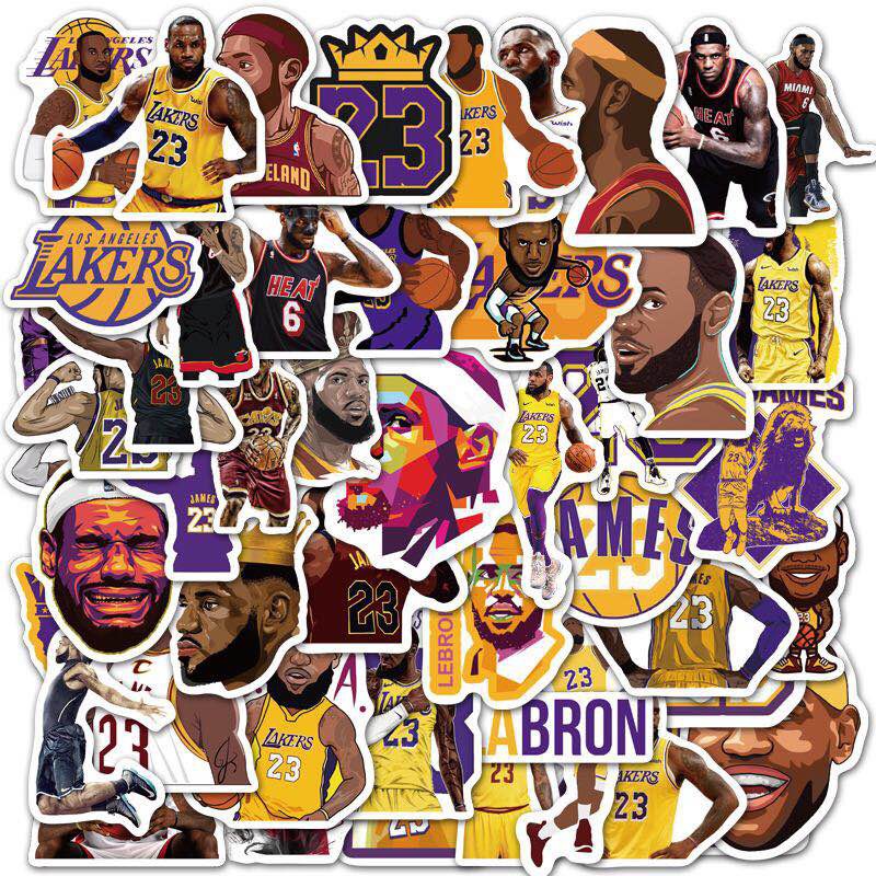 xs164-50pcs Basketball Superstar Lebron James Graffiti Sticker | Shopee ...