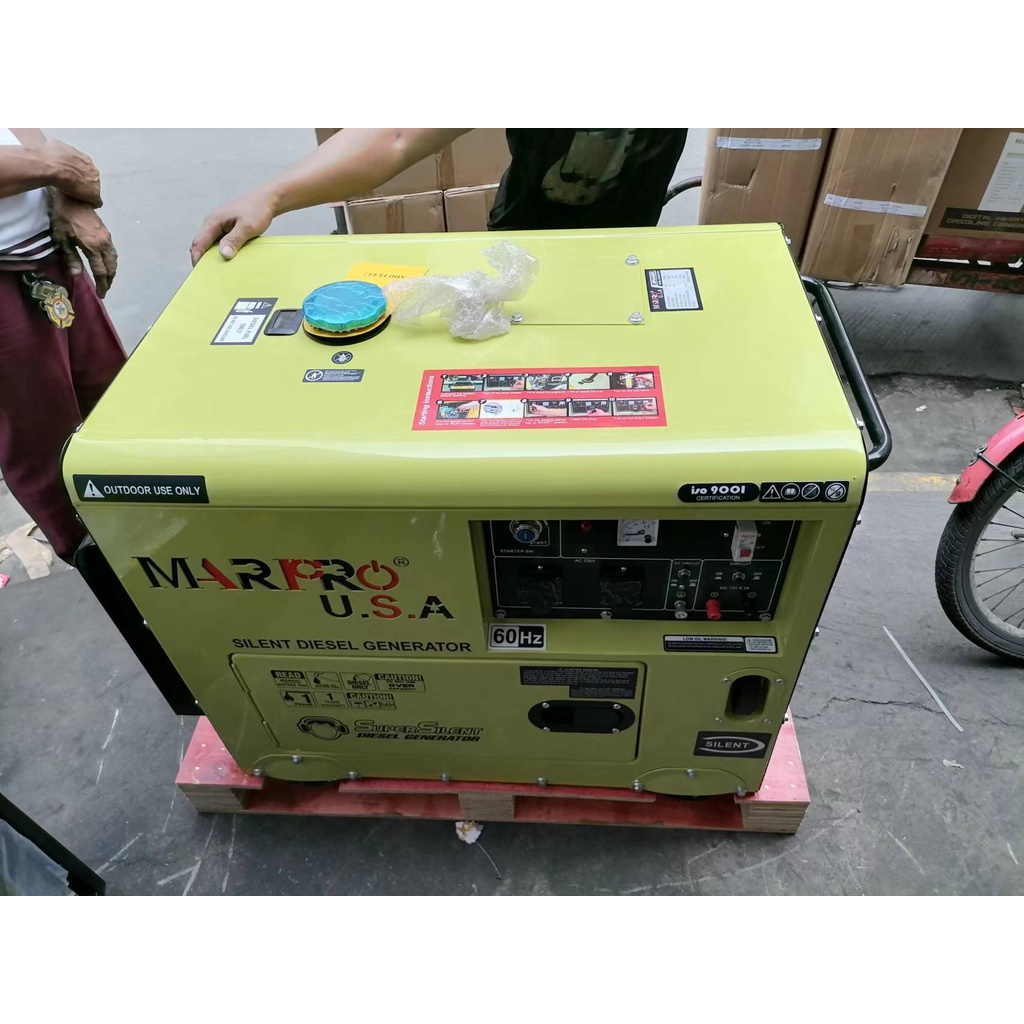 MARPRO 8000WATTS & 7000WATTS DIESEL GENERATOR SILENT TYPE | Shopee ...