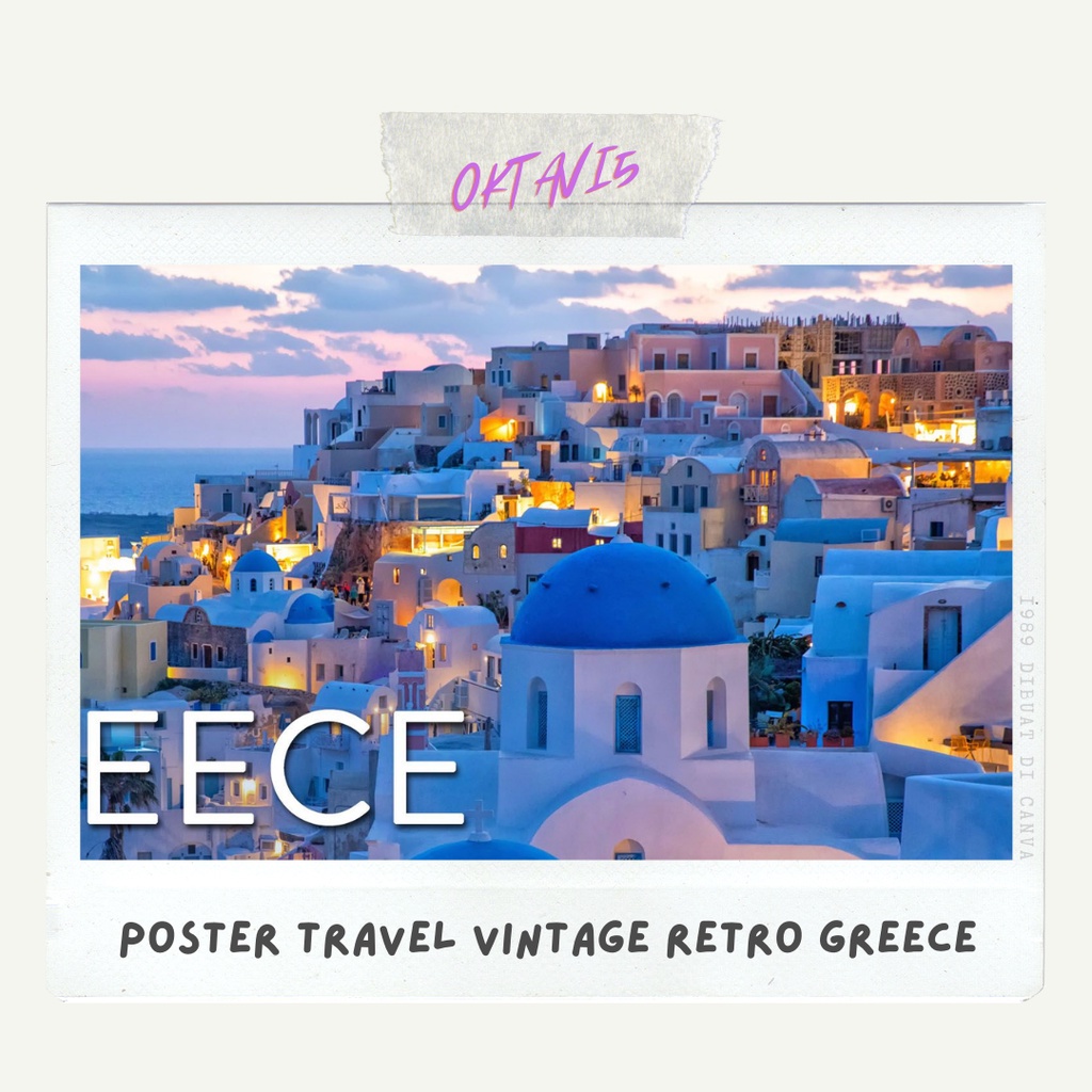 Travel Poster Vintage Retro Greece Wall Decor A4 Size | Shopee Philippines