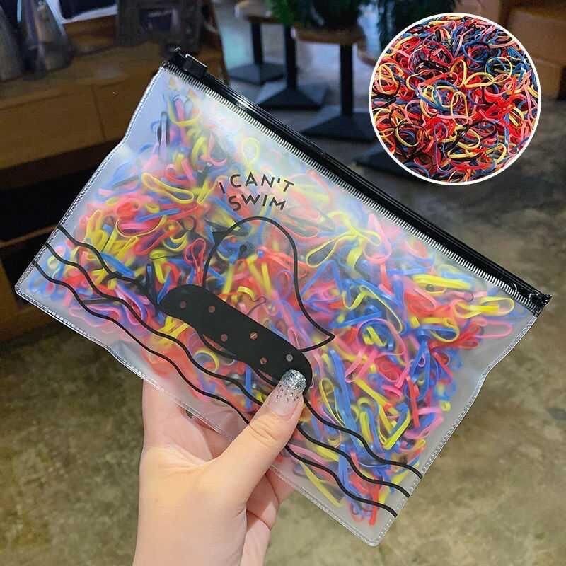 Disposable Sanrio Rubber Band Colorful Small Elastic Hair Band Ponytail ...