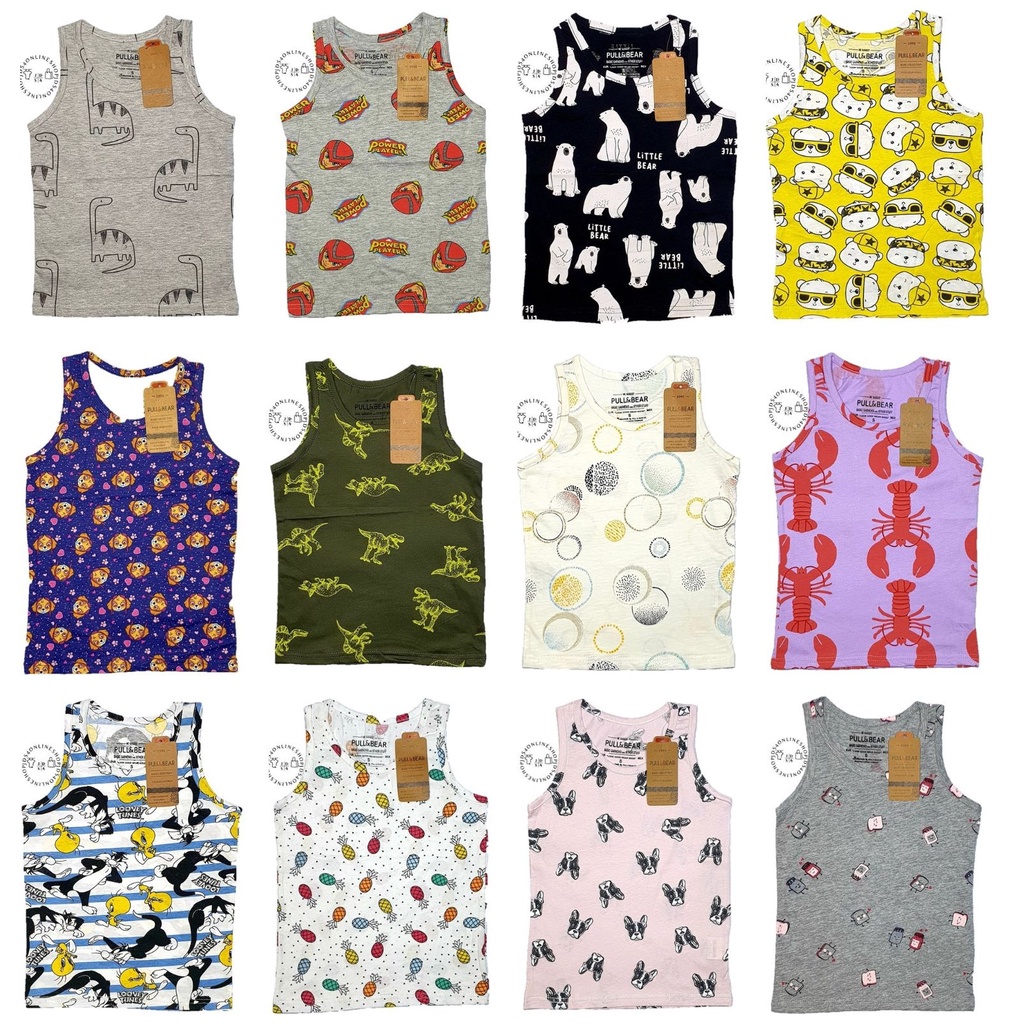 (#1)PULL AND BEAR KIDS SANDO UNISEX | Shopee Philippines