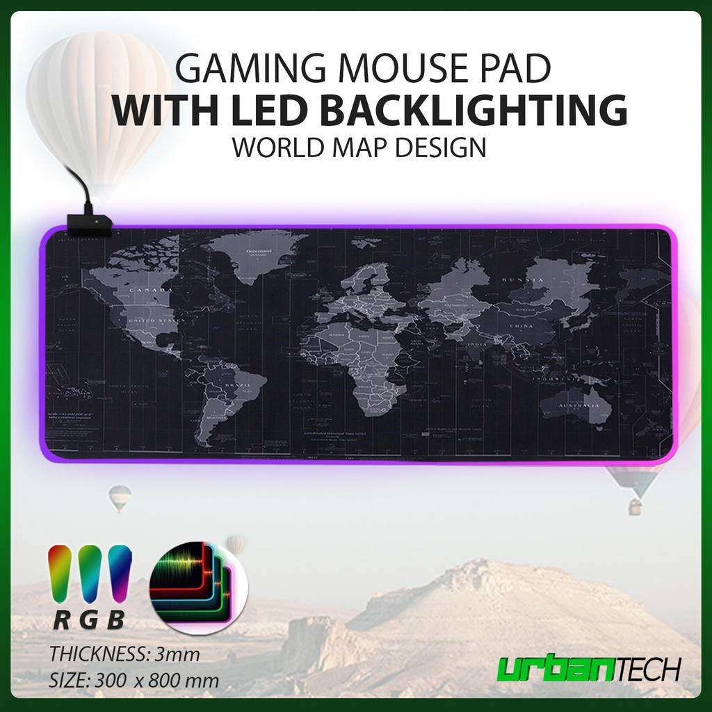 RGB Large Gaming Mouse Pad Long Extender Mouse with Colorful LED ...