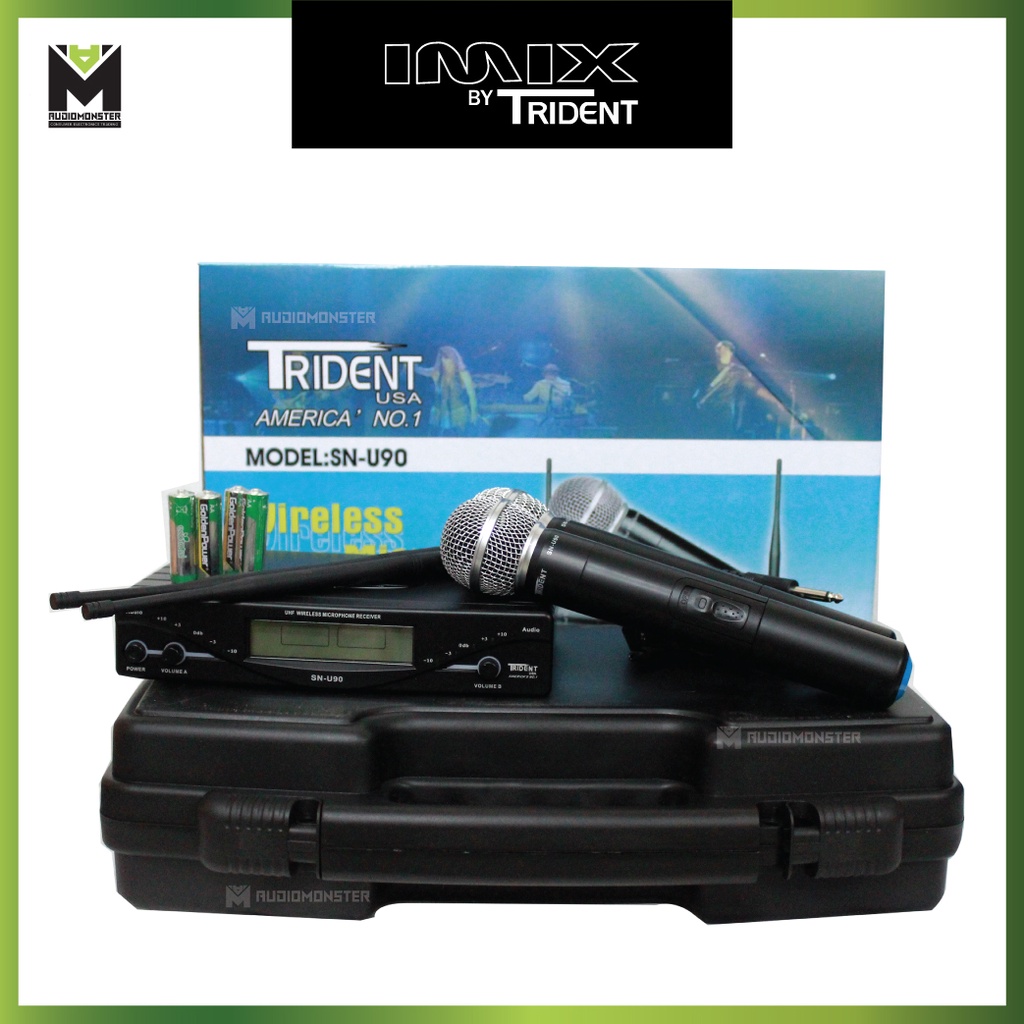 Trident SN-U90 Dual Wireless Microphone Handheld System | Shopee ...