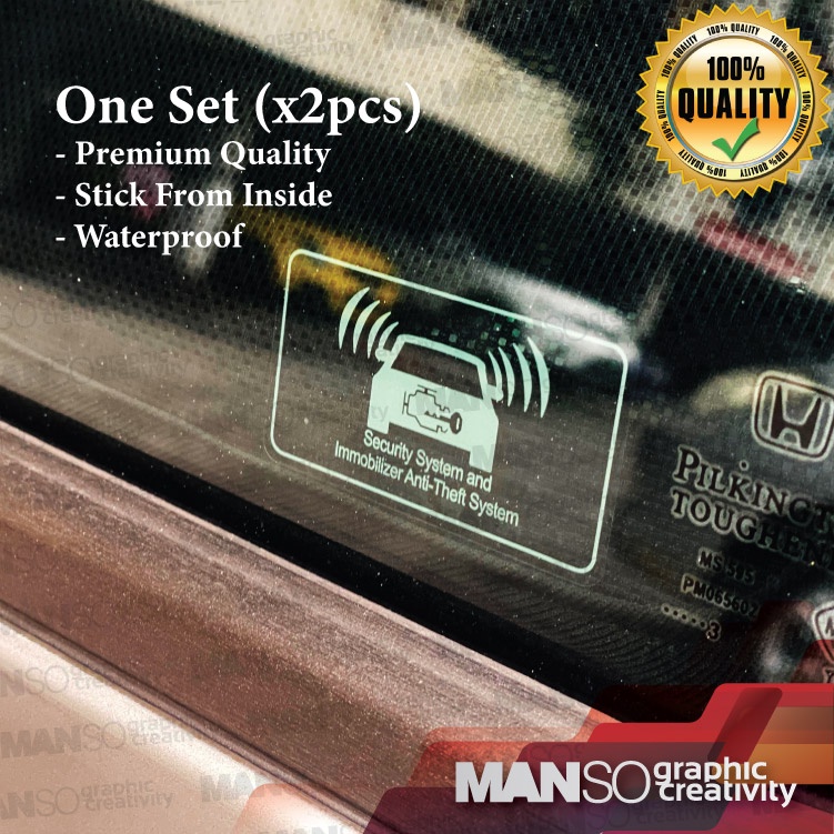Honda Label Sticker Gantian IMMOBILIZER HONDA CERMIN J086 | Shopee ...