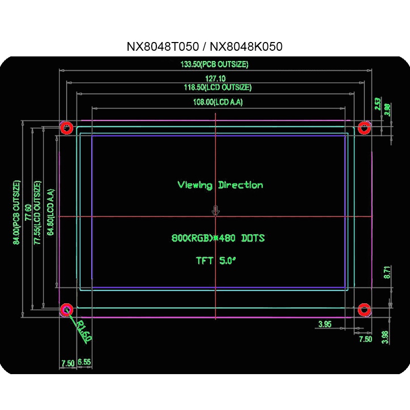 Nextion 5 inch Direct Factory HMI TFT Touch Screen LCD Display Module ...