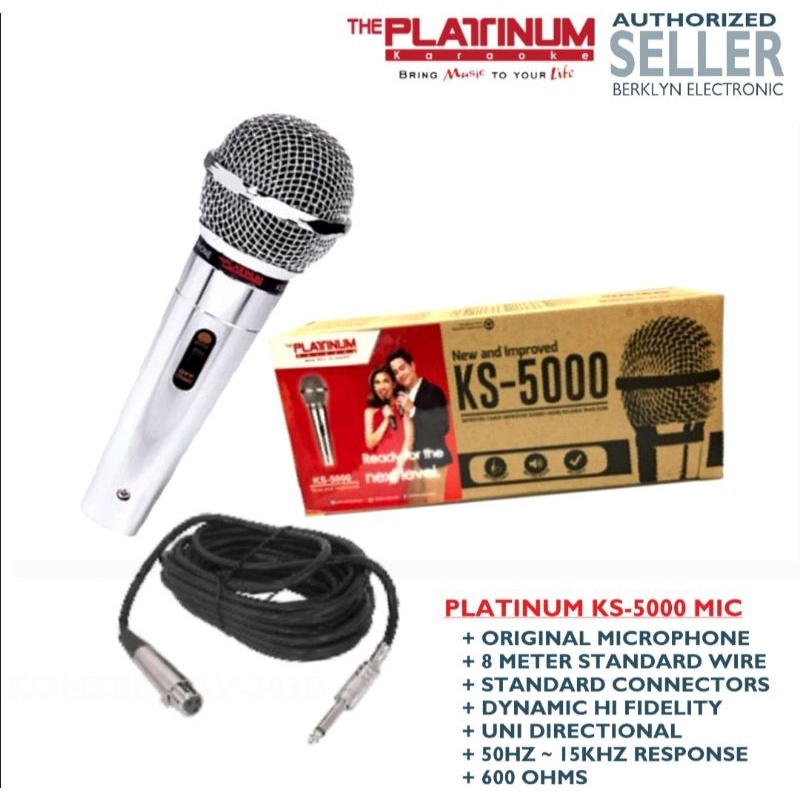 THE PLATINUM KS-5000 KOOL SOUND DYNAMIC WIRES MICROPHONE | Shopee Philippines