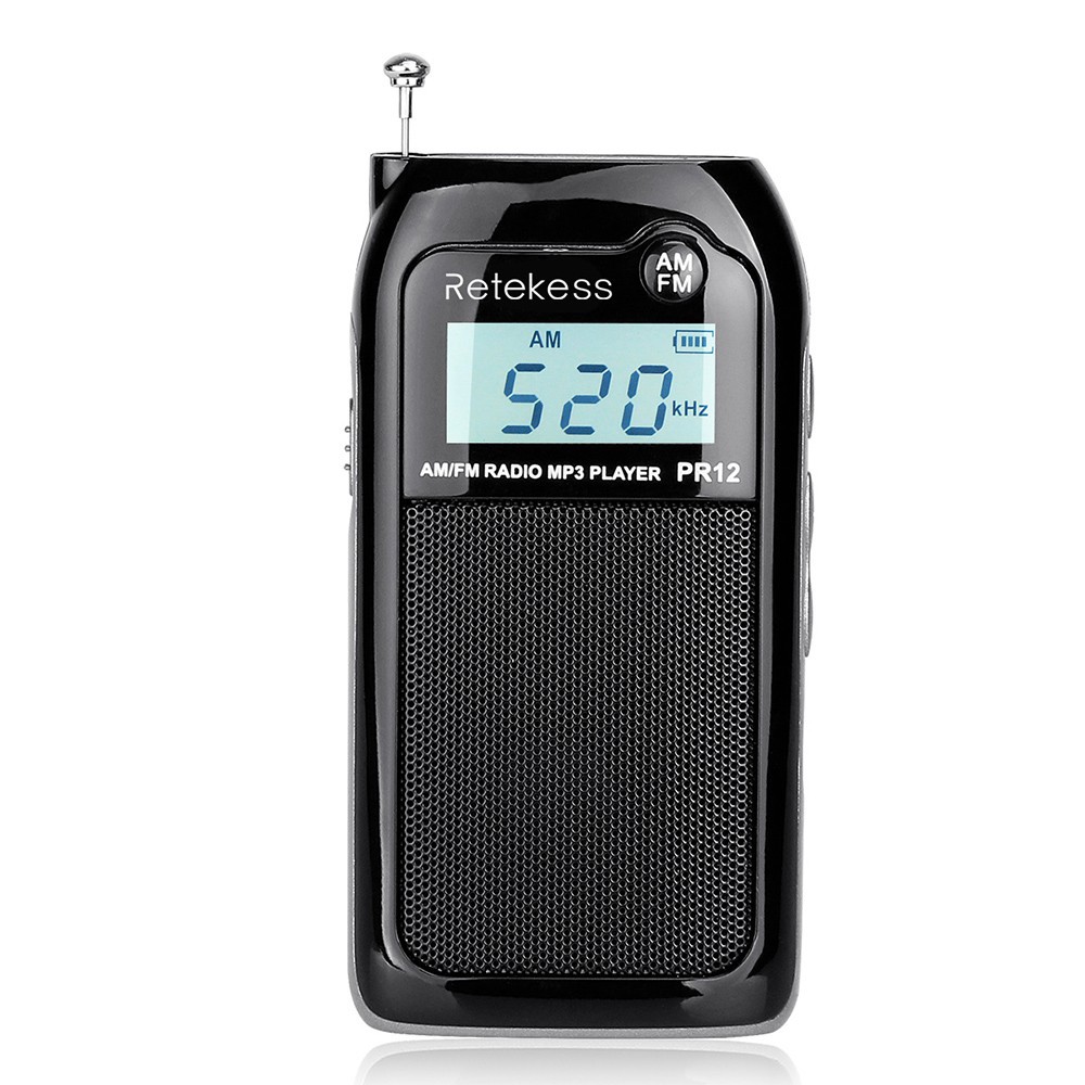 RETEKESS PR12 Mini AM FM Radio with Speaker Personal DSP Radio Support ...