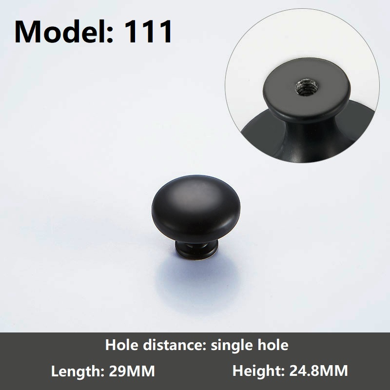 Cabinet door handle Zinc Alloy Matt Black Handle Single Hole Cabinet ...