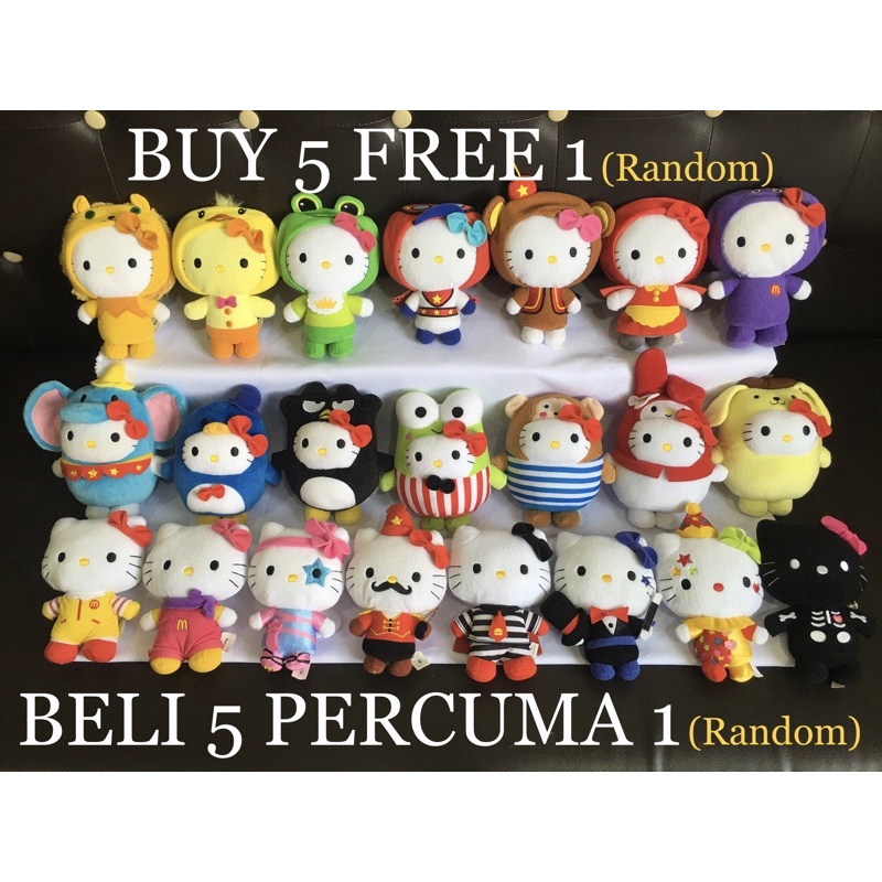Small Hello Kitty Mcd plush soft toys / Patung Hello Kitty Beli 5 ...