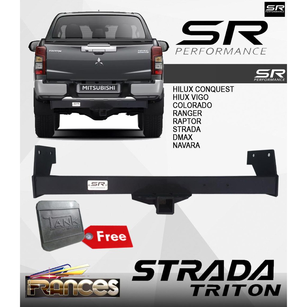 Strada 2015-2023 Rear Bumper Hard steel Tow Hitch Receiver bike carrier ...