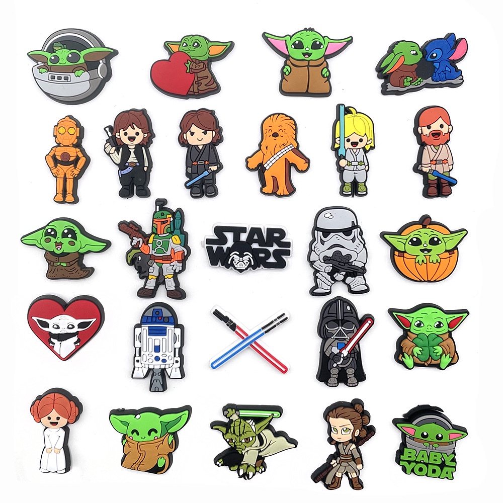 Cartoon Alien Sword Croc Jibbits Charm Star Wars Shoe Charms Pins ...
