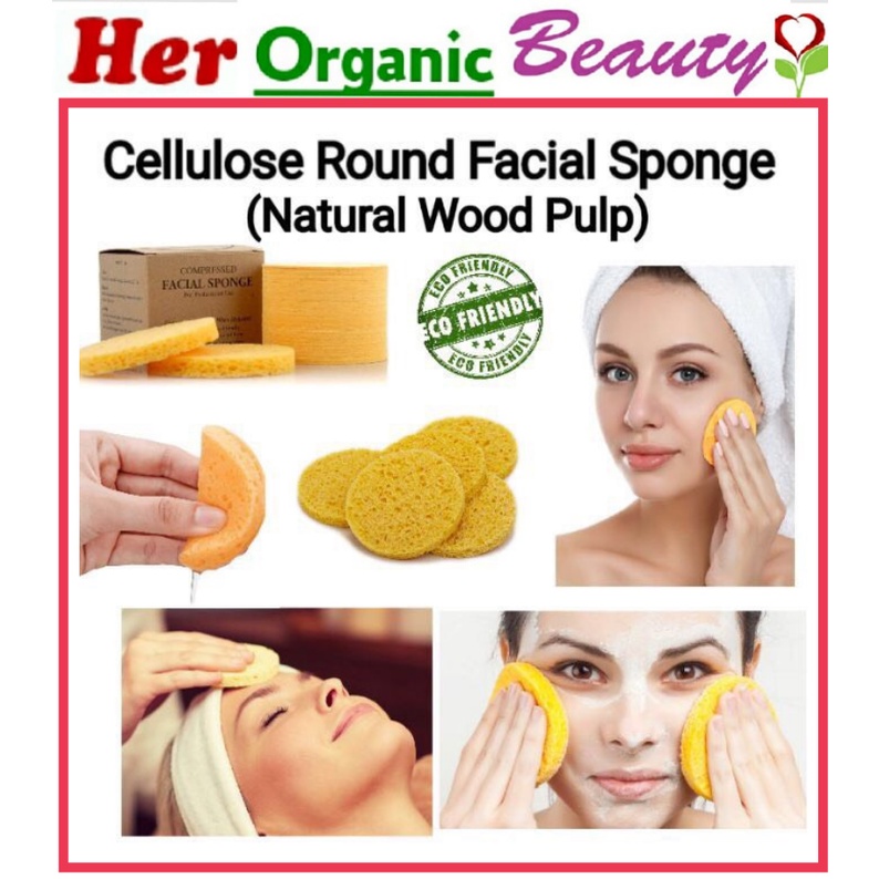 Cellulose Round Facial Sponge (Natural Wood Pulp). APL | Shopee Philippines