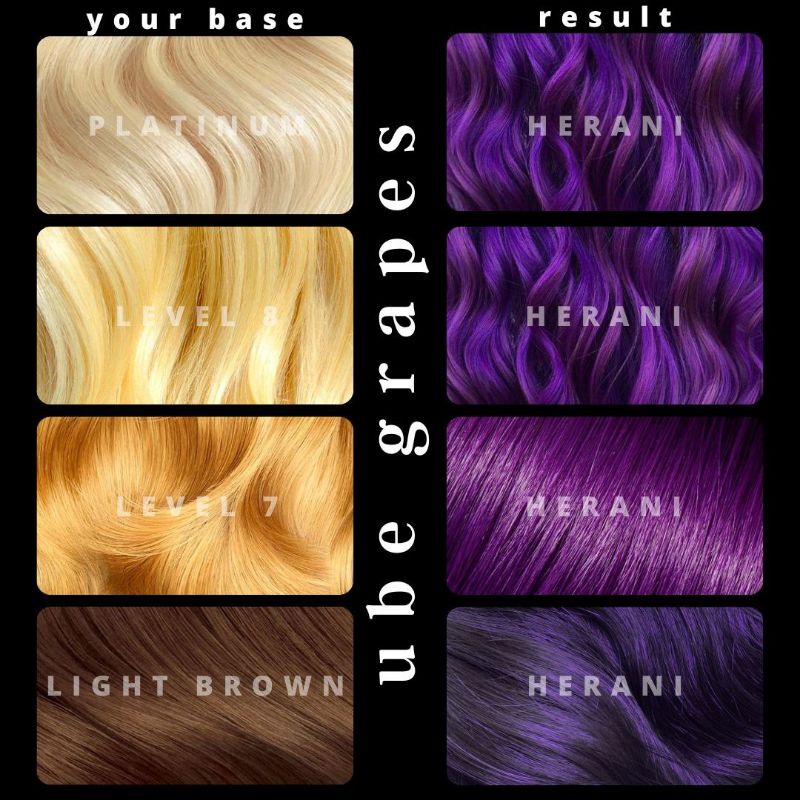️HERANI Ube Grapes Authentic (150ml) Semi Permanent Hair Colors ...