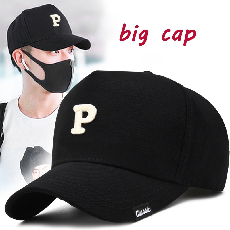 Big Size cap 58-60 60-65cm large head Man Causal Peaked Sun Hats Cool ...
