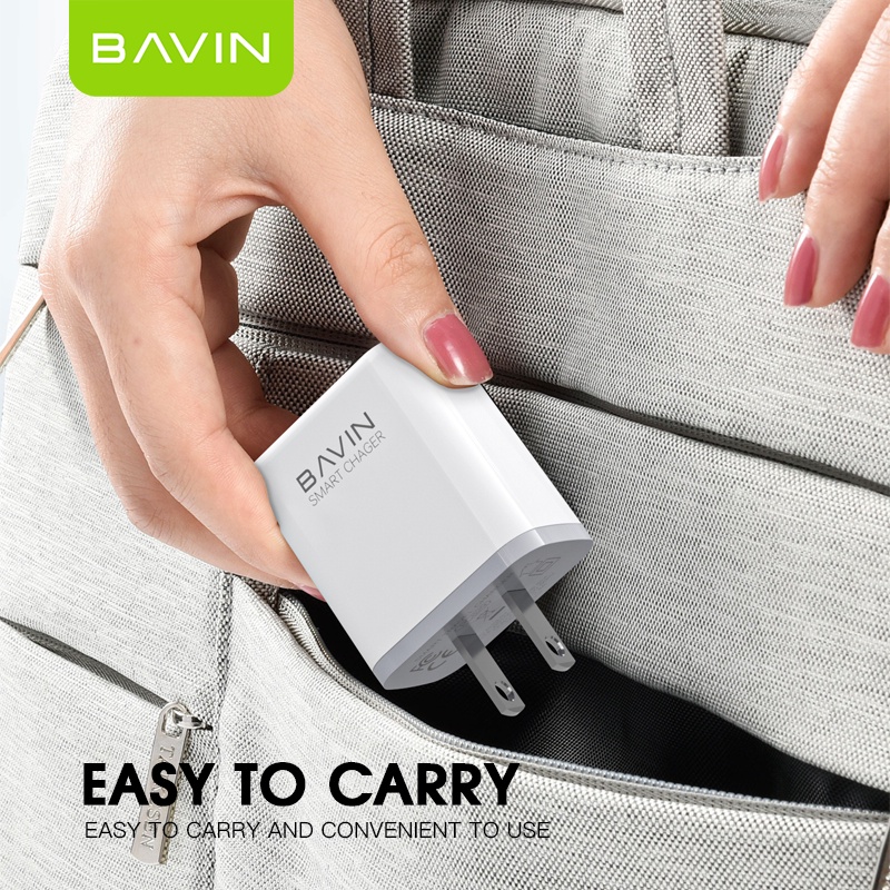 BAVIN PC829 2.4A Fast Charging Smart Wall Charger Adapter Dual USB Port ...