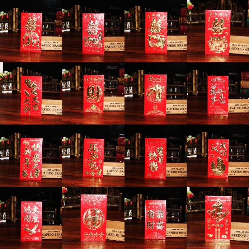 High Quality Thick Gold Stamping Print Ang Pao Ampao Chinese Red Lucky ...